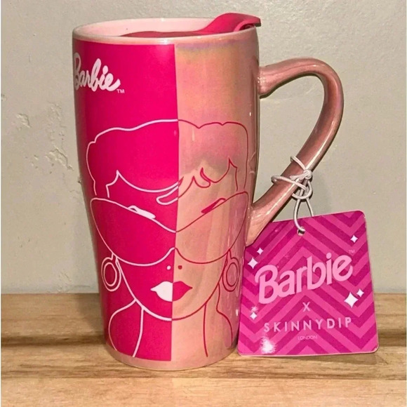 Barbie | Dining | Barbie Mug With Lid Retrodesigner Made By Skinny Dip ...